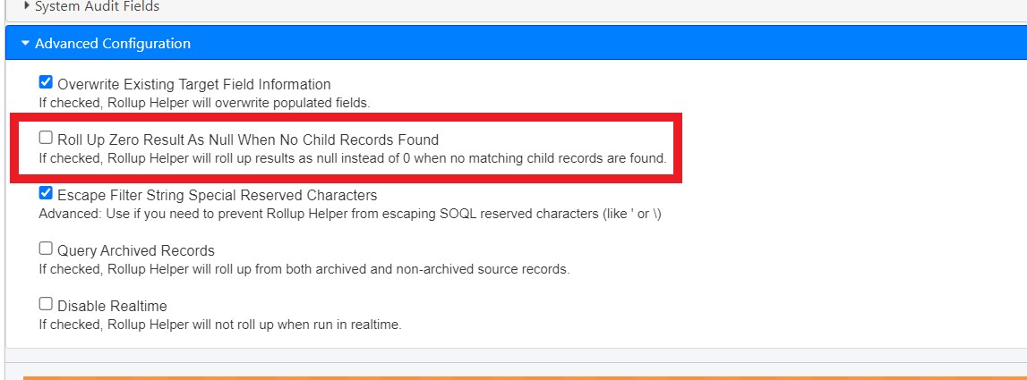 Currency rollup is returning NULL when no matching child records are found | Salesforce App Help ...